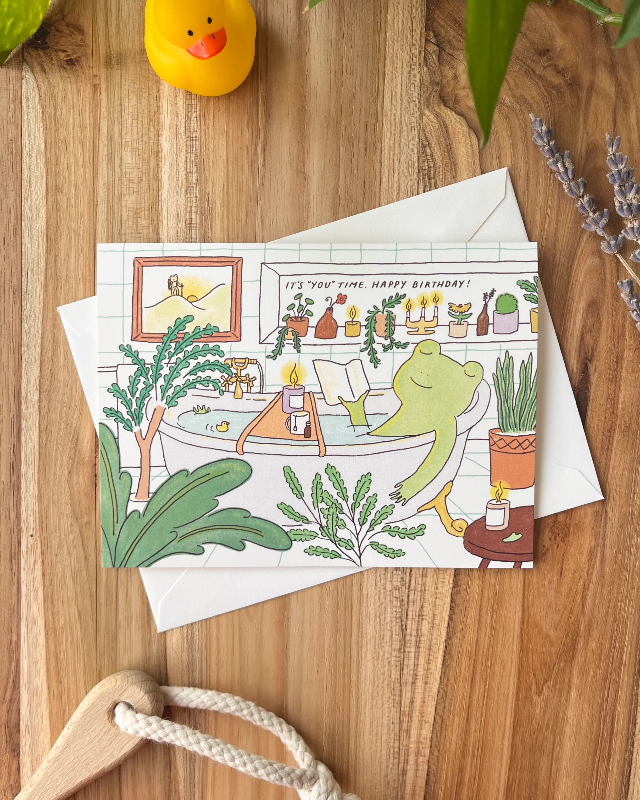 Frog Bath Time Birthday Card – Scout
