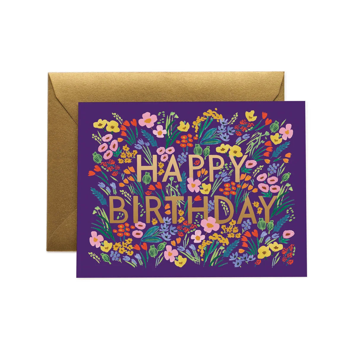 Purple Lea Floral Birthday Card – Scout
